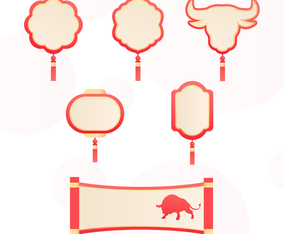 Free scroll label - Vector Art