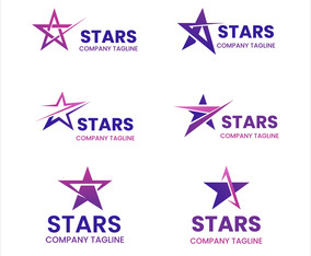 Free star logos - Vector Art