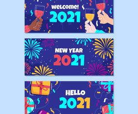 Free new year banner - Vector Art
