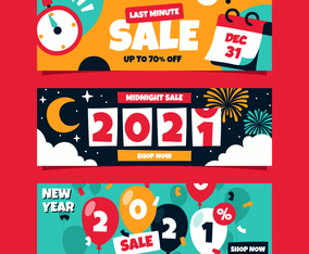 Free new year banner - Vector Art