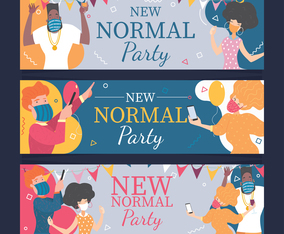 Free new normal banner - Vector Art