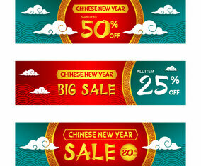 Free cny banner - Vector Art