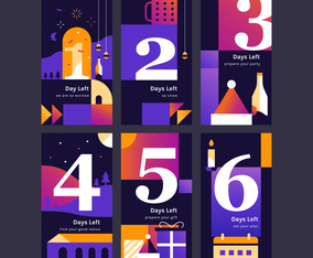 Happy New Year and Countdown Social Media Template