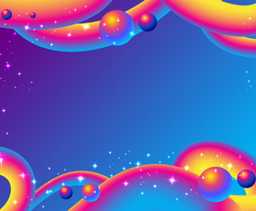 Colorful Fluid Waves in Gradient Background | FreeVectors
