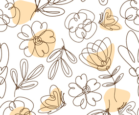 One Line Art Pattern | FreeVectors