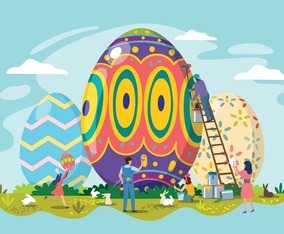 Happy Easter Headers | FreeVectors