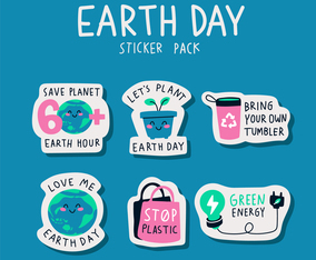 Earth Day Sticker Collection