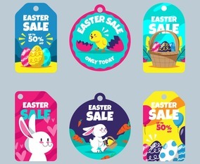 Free label easter - Vector Art