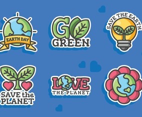Earth Day Sticker Collection
