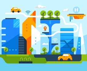 Blue Smart City Concept | FreeVectors