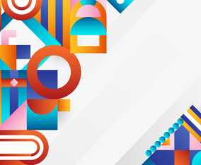 Modern Colorful Interlocking Squares and Rectangles Background