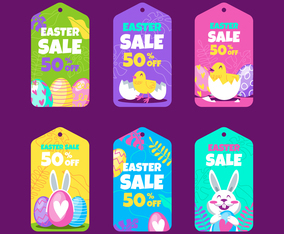 Free easter labels - Vector Art