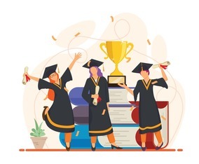 Simple Graduation Card Illustration | FreeVectors