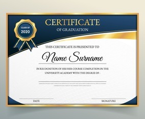 Elegant Graduation Certificate Template | FreeVectors