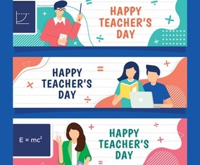 Happy Teachers' Day Banner Template