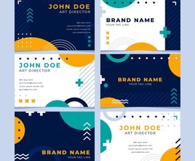 Memphis Design business card template | FreeVectors