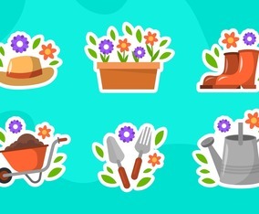 Free flower garden - Vector Art