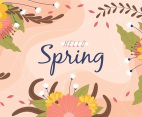Flat Design Spring Background