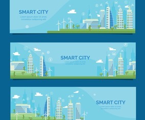 Blue Smart City Concept | FreeVectors