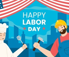 Free labor day flyer - Vector Art