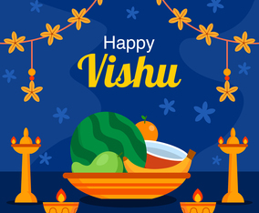 Free vishu background - Vector Art