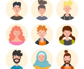 Set of General People Characters