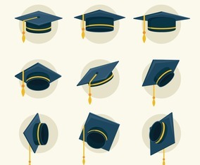 Free graduation icons - Vector Art