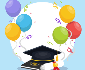 Free graduation celebration - Vector Art
