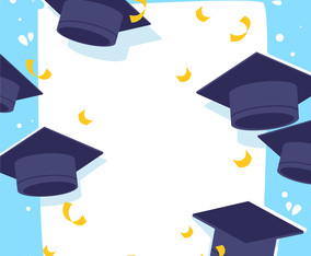 Graduation Hat Frame Background | FreeVectors