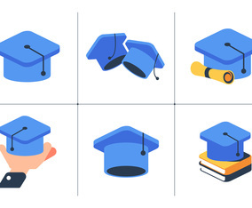 Free graduation icons - Vector Art
