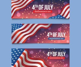 Fourth of July Festivity Cards Concept