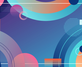 Modern Colorful Interlocking Squares and Rectangles Background