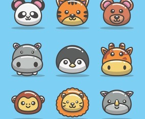 Cute Animal Icon Set