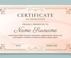 Elegant Graduation Certificate Template | FreeVectors