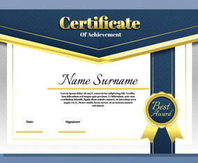 Free simple certificate - Vector Art
