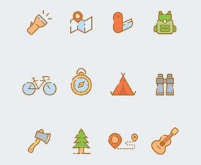 Summer Camp Activity Icon Pack
