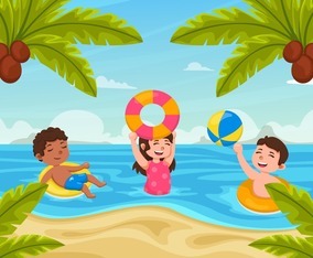 Free swimming - Vector Art