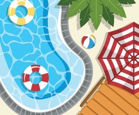 Free swimming - Vector Art