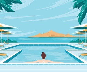 Free swimming - Vector Art