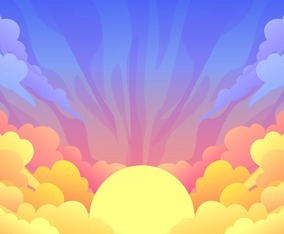 Free dawn - Vector Art