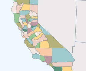 Free california map - Vector Art