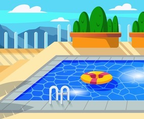 Free swimming - Vector Art