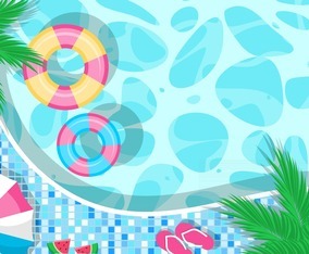 Pool Party Border Background | FreeVectors