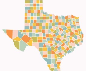 Free texas map - Vector Art