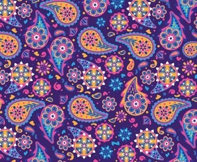 Handdrawn paisley bandana pattern | FreeVectors