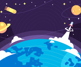 Free space background - Vector Art