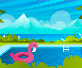 Free swimming - Vector Art