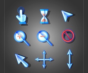 Hand Mouse Cursor Icon Set