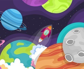 Free space background - Vector Art