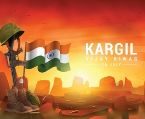 Weapon and Helmet for Kargil Vijay Diwas | FreeVectors